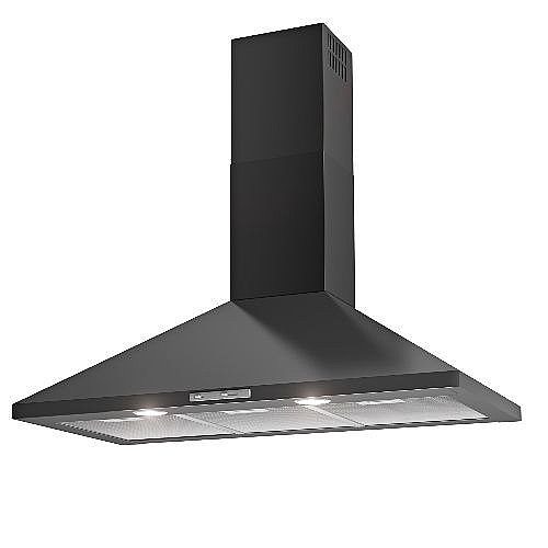 קולט אדים צמוד קיר 90 ס''מ AIRFORCE איירפורס דגם F0 D2 שחור | X-PRESS