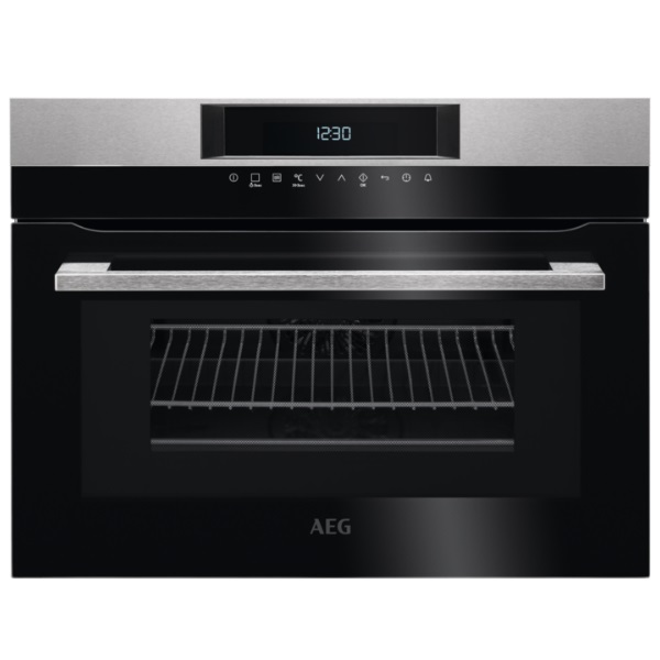 תנור בנוי משולב מיקרוגל מבית AEG אאג דגם KMK761000M | X-PRESS