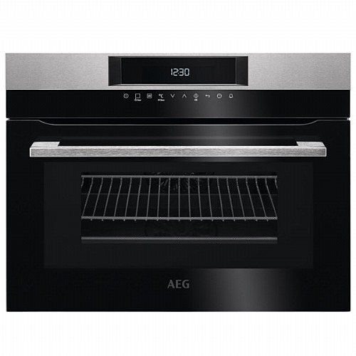 תנור בנוי משולב מיקרוגל מבית AEG אאג דגם KMK761000M | X-PRESS